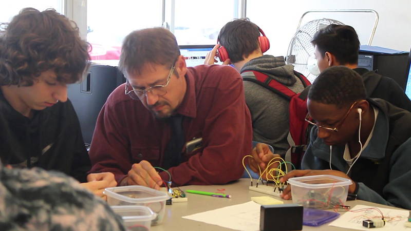 Electronics teacher helps his students connect the dots through problem ...