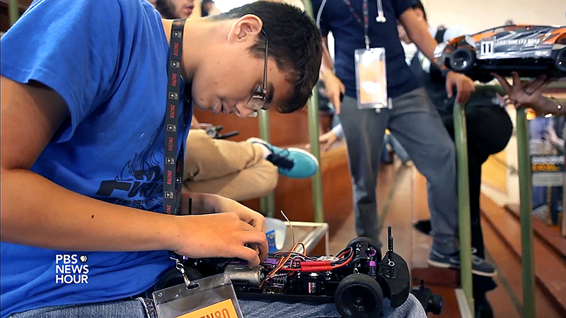Students build self-driving cars at Ten80 STEM Expo - PBS News Student ...