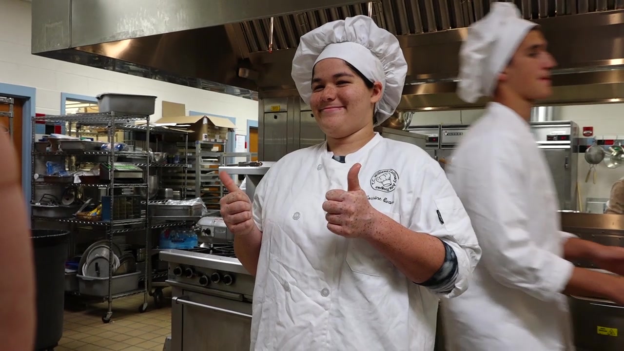 Bi-racial students in show skills in the culinary industry - PBS News ...